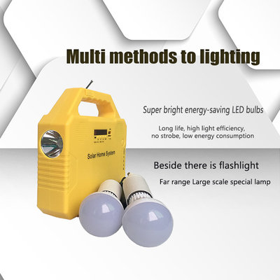 Multi-Function Solar Power Panel Generator Kit  USB Charger Home with 3 LED Bulbs Lighting Radio