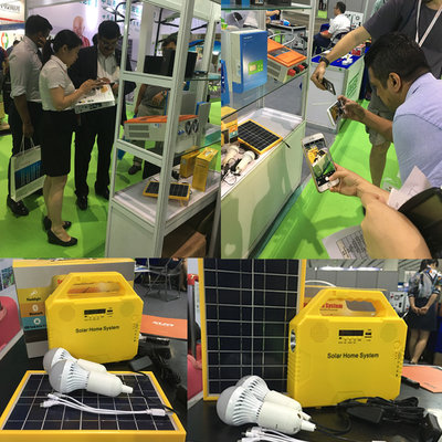 Multi-Function Solar Power Panel Generator Kit  USB Charger Home with 3 LED Bulbs Lighting Radio