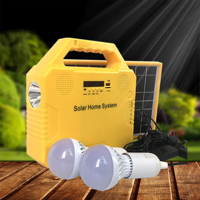 Multi functions Portable Kits Radio Solar Power Generator Lamp for Camping LED Lighting