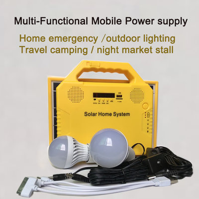 Multi functions Portable Kits Radio Solar Power Generator Lamp for Camping LED Lighting