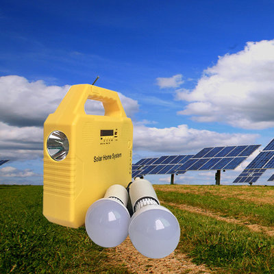 Multi-Function Solar Power System 6W Generator Home Light Solar Panel Kit USB with 2 LED