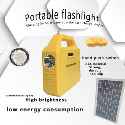 Multi-Function Solar Power System 6W Generator Home Light Solar Panel Kit USB with 2 LED