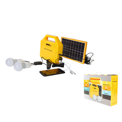 3W 2pcs LED Bulbs Solar Rechargeable Light Solar Panel Charge Indoor/Outdoor Solar Lamp Emergency Home Light KIT