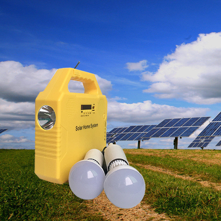 4.5AH 6w Solar Emergency LED Power System Portable Home Light Kit with Radio MP3 Bluetooth