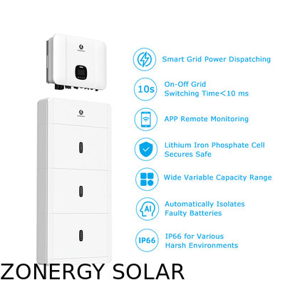 5kw 10kwh Energy Distributed Hybrid On Off Grid Inverter Storage Battery Set Solar Home System Energy Power for Brazil