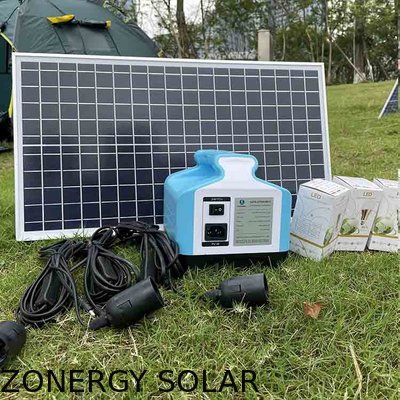 ZONERGY Mini Power Station Battery Light Kit Solar Energy System Home Lithium Portable DC Generator for Apple Charger