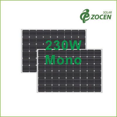 Sonnenkollektoren 235W mit monokristallinen Zellen 60pcs 6inch, Ertrag 36V, Gitter-banden Sonnensystem