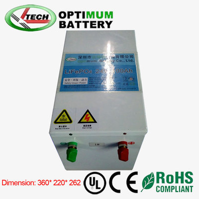 24V 100AH HESS-Solarenergie-Akkumulator-Lithium-Batterie verpackt mit passendem BMS