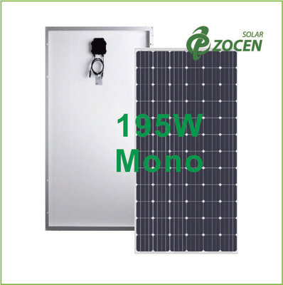 Foto-voltaische monokristalline Sonnenkollektoren des Silikon-195W schwärzen für Haus