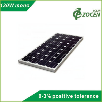 Schwarze schillernde monokristalline Sonnenkollektoren des Blau-130W mit 0 - 3% dem positiven Ertrag