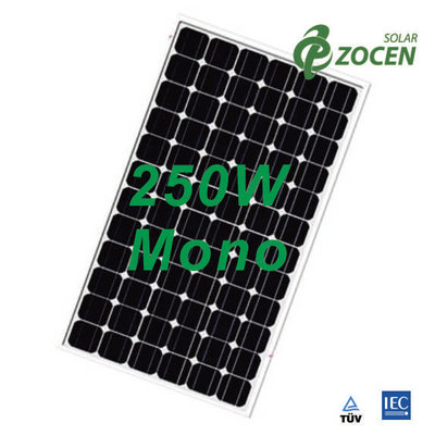 250 Watt-monokristalliner Sonnenkollektor für das Kampieren, tiefes Blau MCS/CHUBB bestätigt