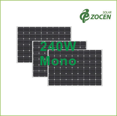 monokristalline Sonnenkollektoren 240W 27V, 0 - 3% positive Toleranz