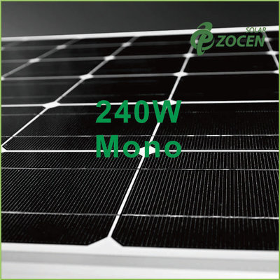 monokristalline Sonnenkollektoren 240W 27V, 0 - 3% positive Toleranz