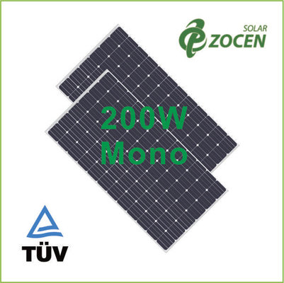 200 Watt anti- alternde monokristalline Sonnenkollektoren EVA für Dachspitze/das Kampieren