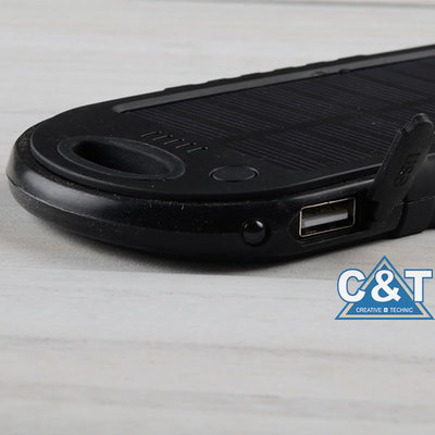 Doppelusb-port-Ersatzmacht-Bank, Unterstützungexternal-Batterie des Sonnenkollektor-5000mAh