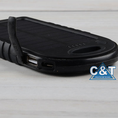Doppelusb-port-Ersatzmacht-Bank, Unterstützungexternal-Batterie des Sonnenkollektor-5000mAh