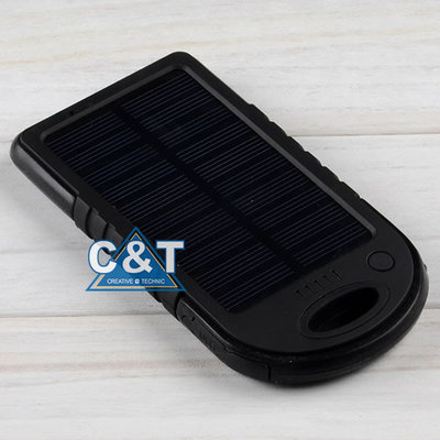 Doppelusb-port-Ersatzmacht-Bank, Unterstützungexternal-Batterie des Sonnenkollektor-5000mAh