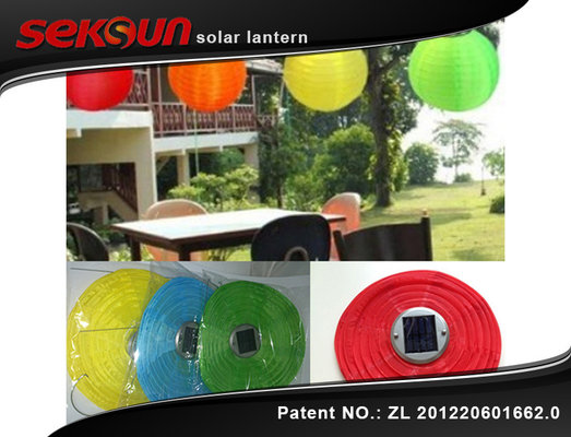 Festival-Garten-dekorative aufblasbare Nylonsolarlaterne mit 10 LED-Licht