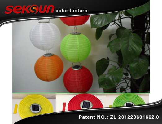 Festival-Garten-dekorative aufblasbare Nylonsolarlaterne mit 10 LED-Licht