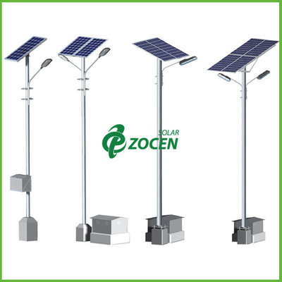 Sonnenkollektor-Straßenlaterne-Solargarten-Lampen 3Ms Pole 5W mit Hartglas-Lampenschirm
