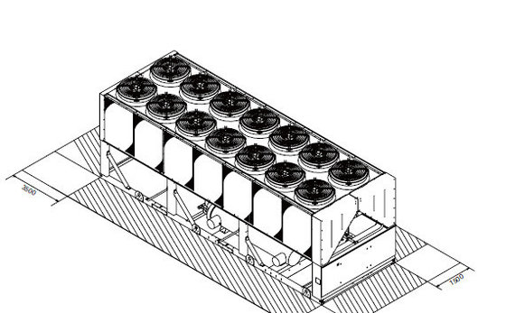 Luft des zentralisiertes Steuer299.5kw kühlte Schrauben-Kühler für HVAC-System ab