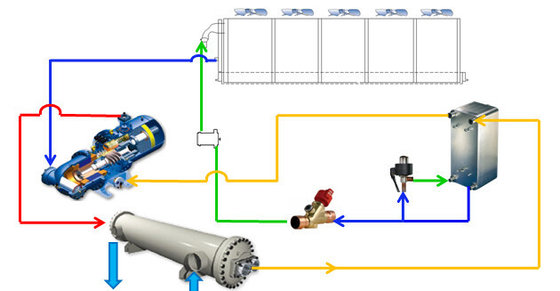 Luft des zentralisiertes Steuer299.5kw kühlte Schrauben-Kühler für HVAC-System ab