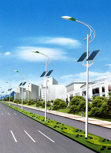 12m Installing Height Solar LED Outdoor Street Lights With 12V Gel Battery