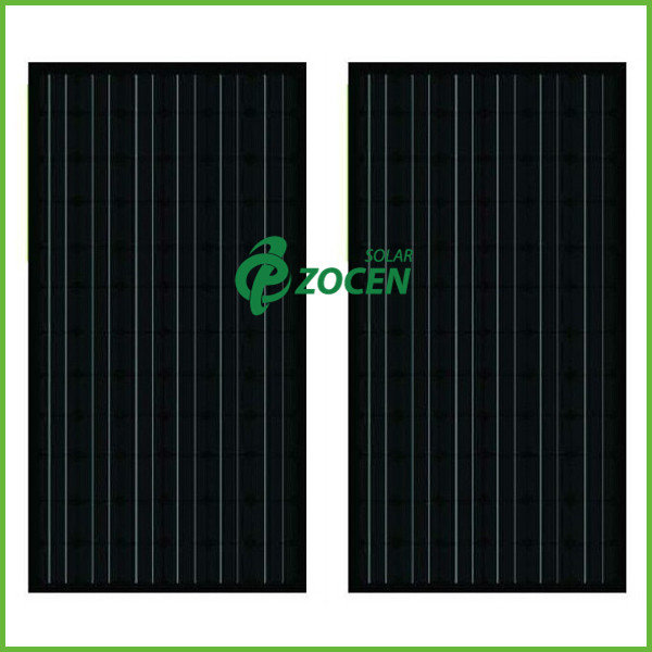 Werbung 195 Watt EVA-Dachspitze Schwarzes Solar-PV-Platten mit anodisiertem Aluminiumfeld