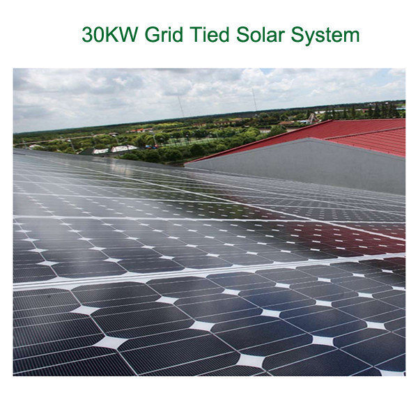 Gitter gebundenes System der Solarenergie-30kw einschließlich Solar-PV-Gremien und andere Solarenergie