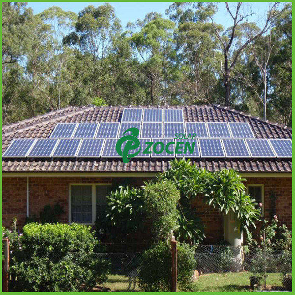 Polykristallines Gremiums-Gitter band Solarenergie-System 6KW für Hauptdach-Spitze 50Hz/60Hz
