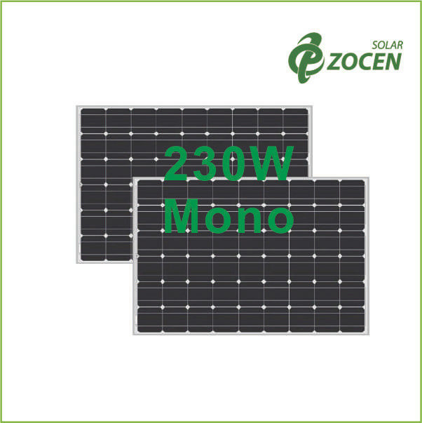 Sonnenkollektoren 235W mit monokristallinen Zellen 60pcs 6inch, Ertrag 36V, Gitter-banden Sonnensystem