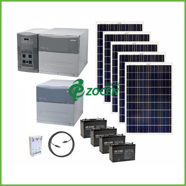 2000 Watt-Neigungs-Dach-/Flachdach-Gitter schloss Solarenergie-System 96V 400AH an