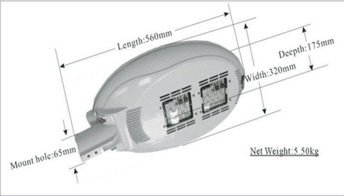 SMD 4100k Outdoor Highway Solar Powered Street Lamp , 50w LED Street Light