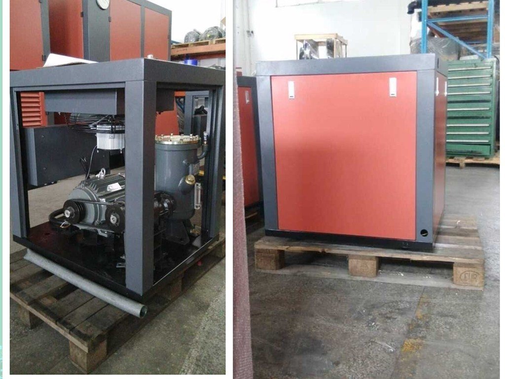 Oil Free Water Cooled Screw Air Compressor 110kw 150hp Low Noise Silent Screw Type Air Compressors