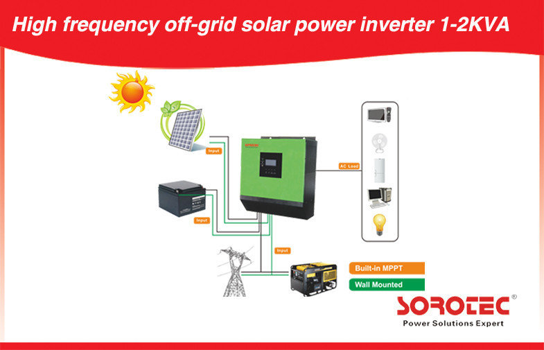 Solarenergie-System Hochfrequenz-ausgitter Solarenergieinverter 1-2KVA