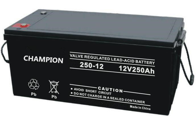 Solarblei-säure-batterie 6FM250G 12v 250ah wieder aufladbar für weg von Gitter-Sonnensysteme