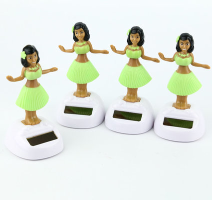 Solar Powered Dancing Hula Girl-Green Suit  (Colors Vary)  car dashboard toy