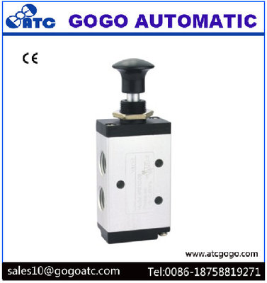 China Pneumatic 2 Position 5 Way Air Valve , 1/8" Port Manual Hand Operated Air Valve supplier
