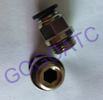 China Pneumatic 6mm Thread 1/4" Quick Connect Connector , Air Straight Hose Fitting Quick Connector Coupling supplier