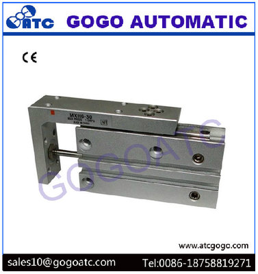China Air Slide Table Pneumatic Piston Double Action Air Cylinder With Rubber Bumper Cushion SMC Type supplier