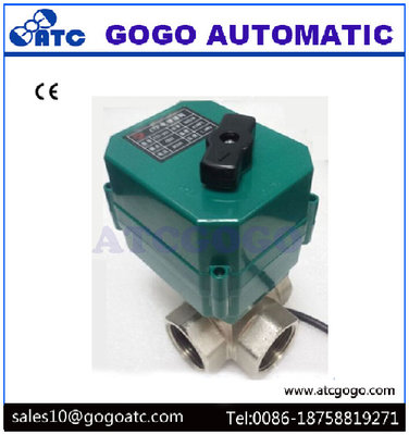 China DN25 1" SS304 10 NM Torque motorized Electric Ball Valve 1.6mpa Maxi working pressure supplier