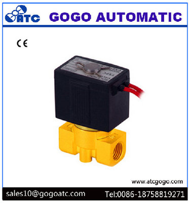 Two Way 1/4 Inch Port 2 Way Solenoid Valves High Temperature Wire Lead SMC Type supplier
