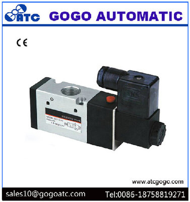 24VDC 3 Way Air Control Pneumatic Solenoid Valve With Port 1/4" BSP Plug Type Red LED Light supplier