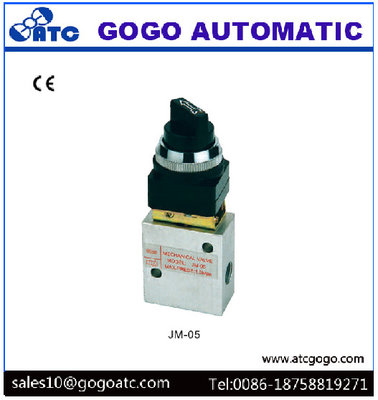 3 Way Pneumatic Valve , Air Manual Mechanical Control Pneumatic Button Valve Spring Reset Type supplier