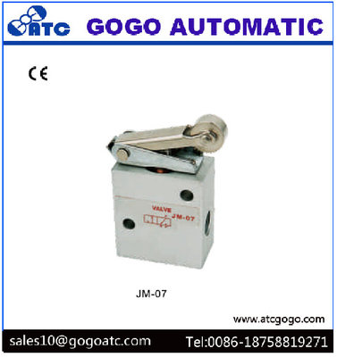 3 Way Pneumatic Valve , Air Manual Mechanical Control Pneumatic Button Valve Spring Reset Type supplier