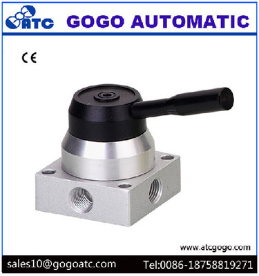 1/8" Port  Manual Air Control Valve 4 Way 3 Position Pneumatic High Performance supplier