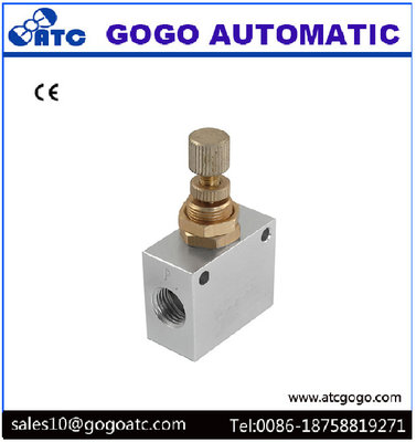 1.5MPa Pneumatic Flow Control Valve , 1/4 Inch Bsp Thread One Way Restrictor Valve supplier