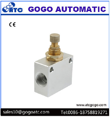 1.5MPa Pneumatic Flow Control Valve , 1/4 Inch Bsp Thread One Way Restrictor Valve supplier