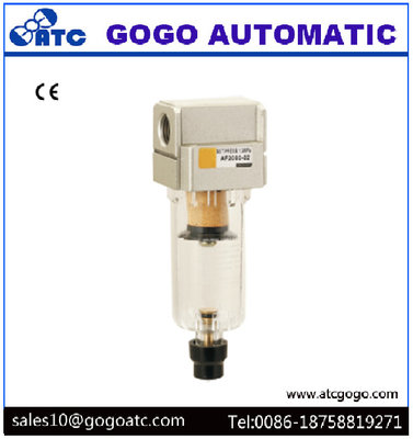 Pneumatic Air Filter Air Source Treatment Unit With Copper Cartridge Manual Drain SMC Type supplier