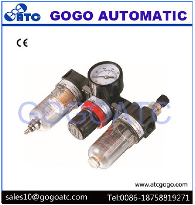 AC2000 1/4 Inch Air Compressor Filter Regulator , Pneumatic Frl Air Filter Regulator With Gauge supplier